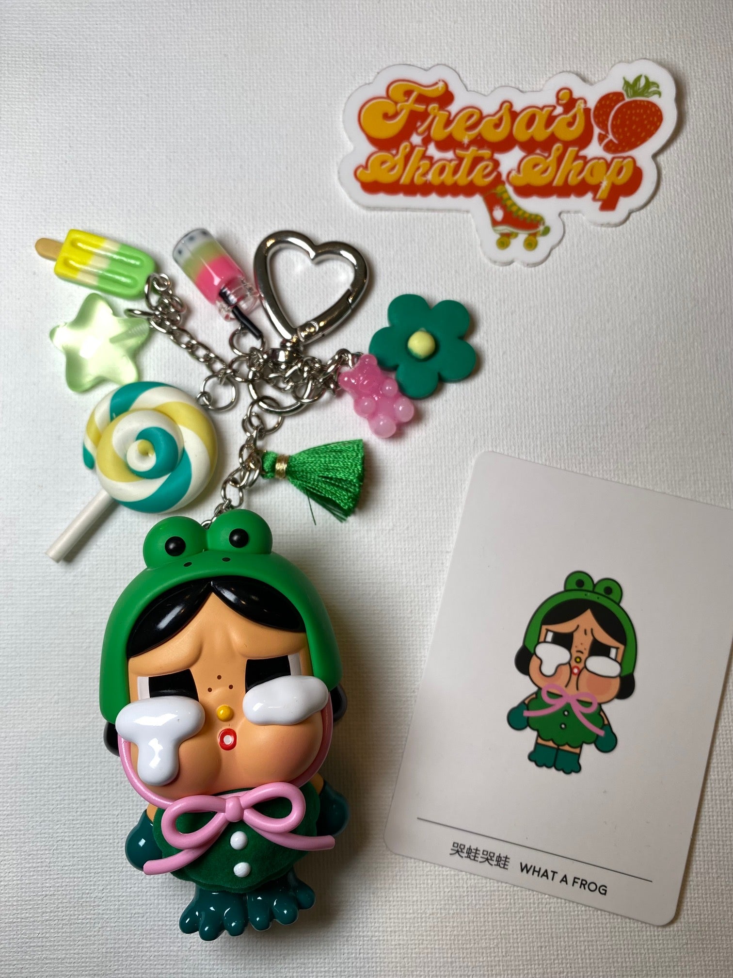 KEYCHAIN CRYBABY WHAT A FROG – Fresa's Skate Shop