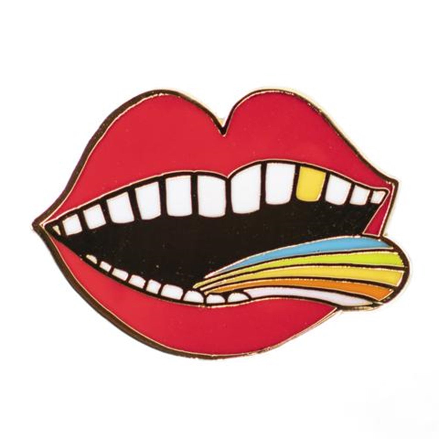 RAINBOW TONGUE ENAMEL PIN – Fresa's Skate Shop